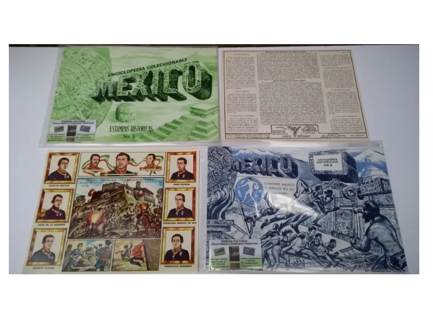Pack de álbum México estampas historicas Vol.1 y 2 Set completo a pegar ...