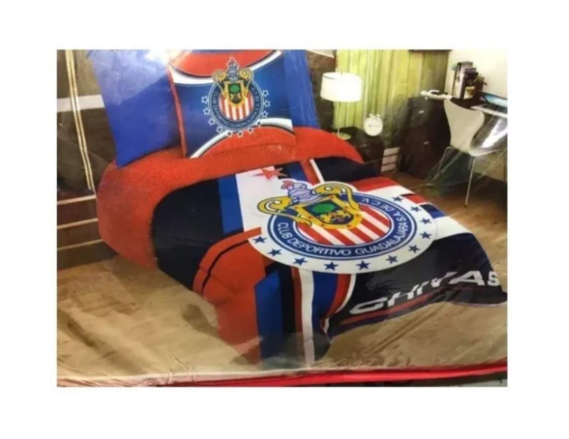 Cobertor Chivas Del Guadalajara Reverso Borrego Matrimonial