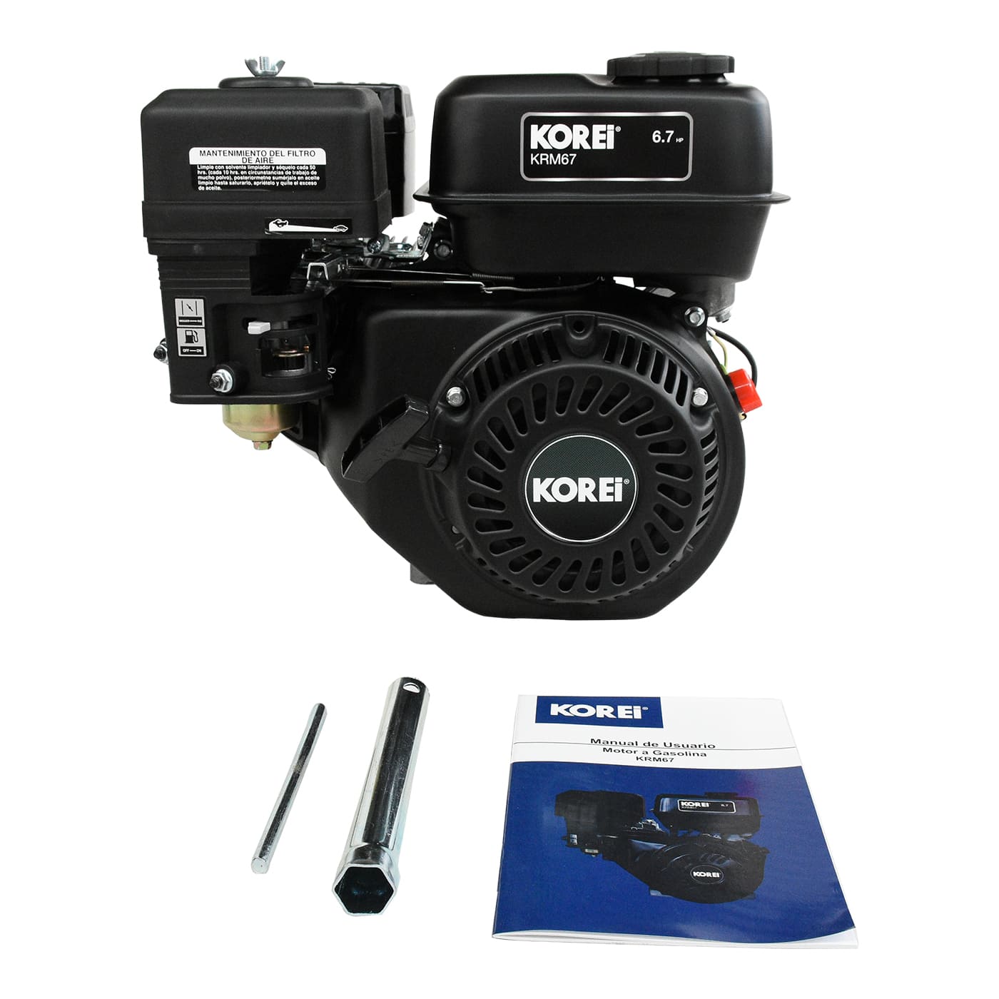 MOTOR PROFESIONAL A GASOLINA KOREI 6.7 HP - KRM67