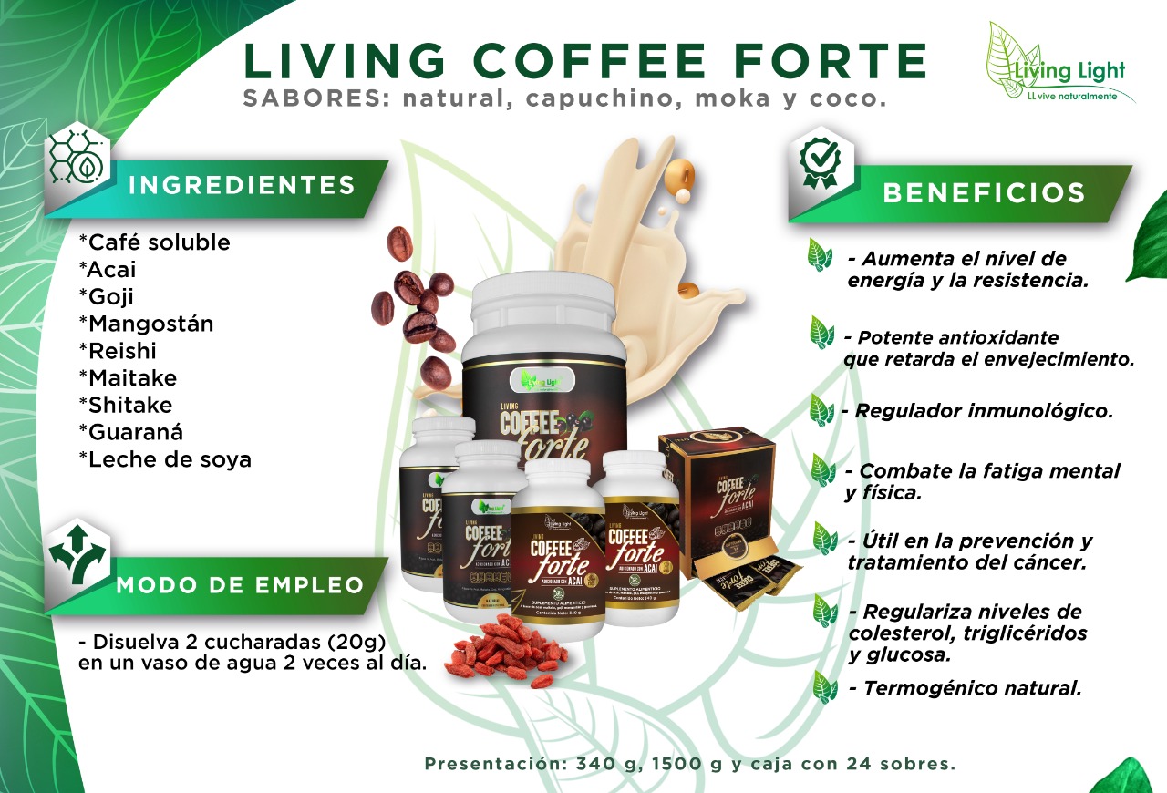Café - Coffee Forte - Combate el Envejecimiento, Energía-Resistencia.