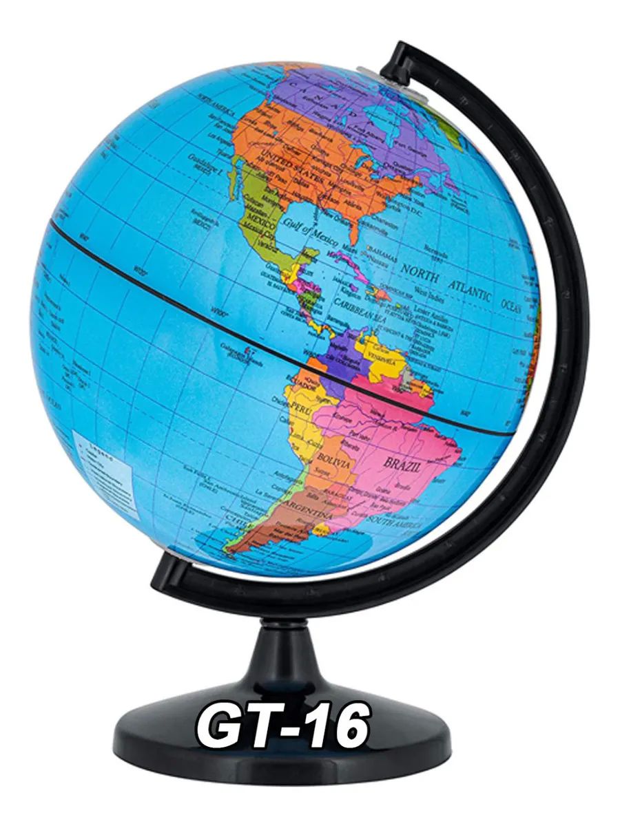 Globo Terraqueo A Escala Con Nombres Division Politica Español.