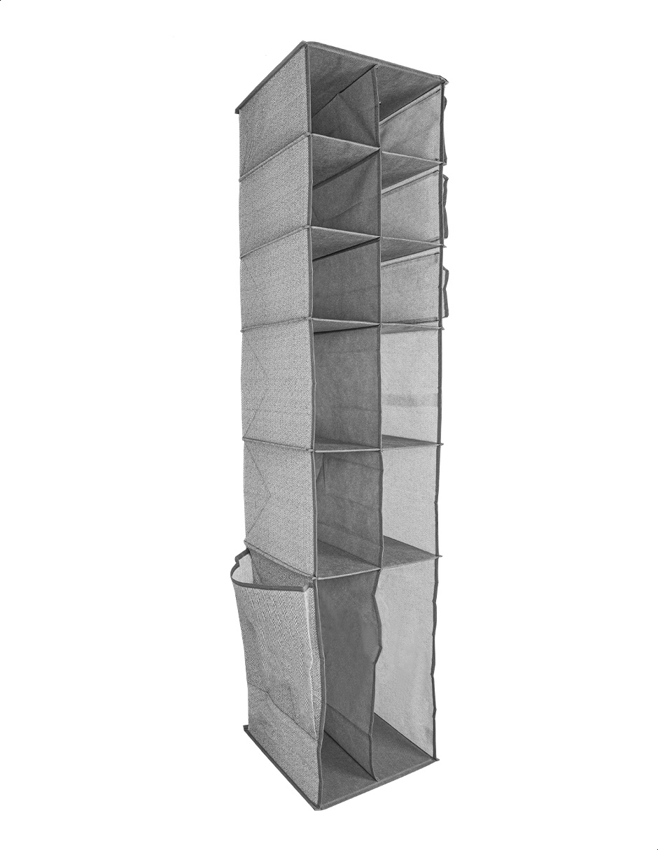Organizador colgante para clóset 12 espacios gris Tutti