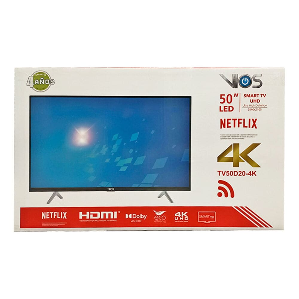 Smart TV VIOS 50" UHD LED NEGRA