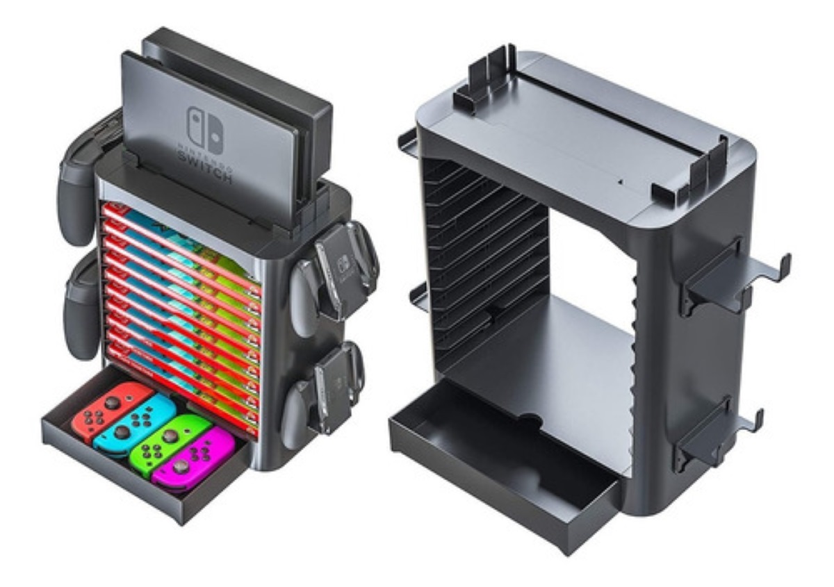 Soporte Base Organizador P/ Consola Cd Disco Nintendo Switch