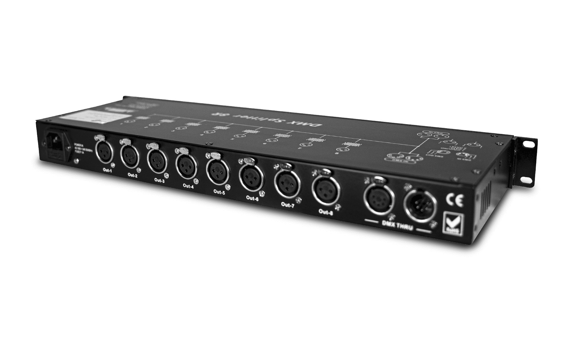 Splitter Lite Tek Dmx Splitter 8r Montable En Rack.