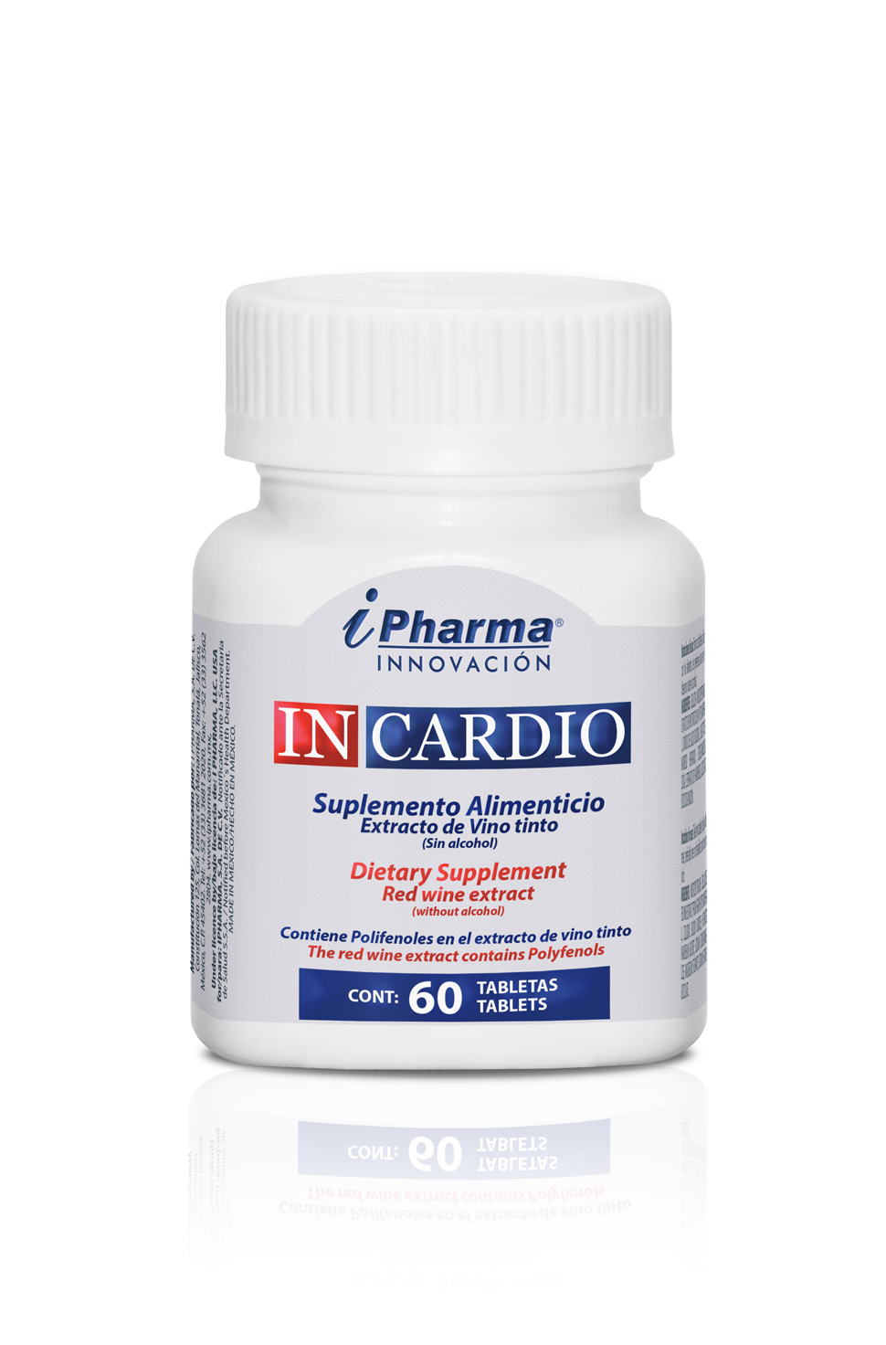 Resveratrol y polifenoles alta concentración INCARDIO, auxiliar para disminuir triglicéridos y ...