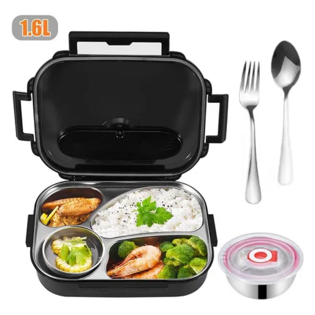 Fiambrera Aislada De Acero Inoxidable Con Cubiertos 1600 Ml