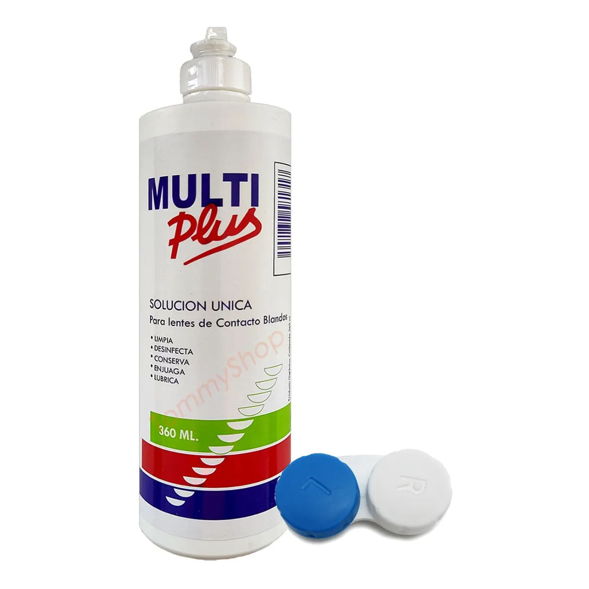 Multiplus Liquido Limpiador Lentes D Contacto Con Estuche portatil.