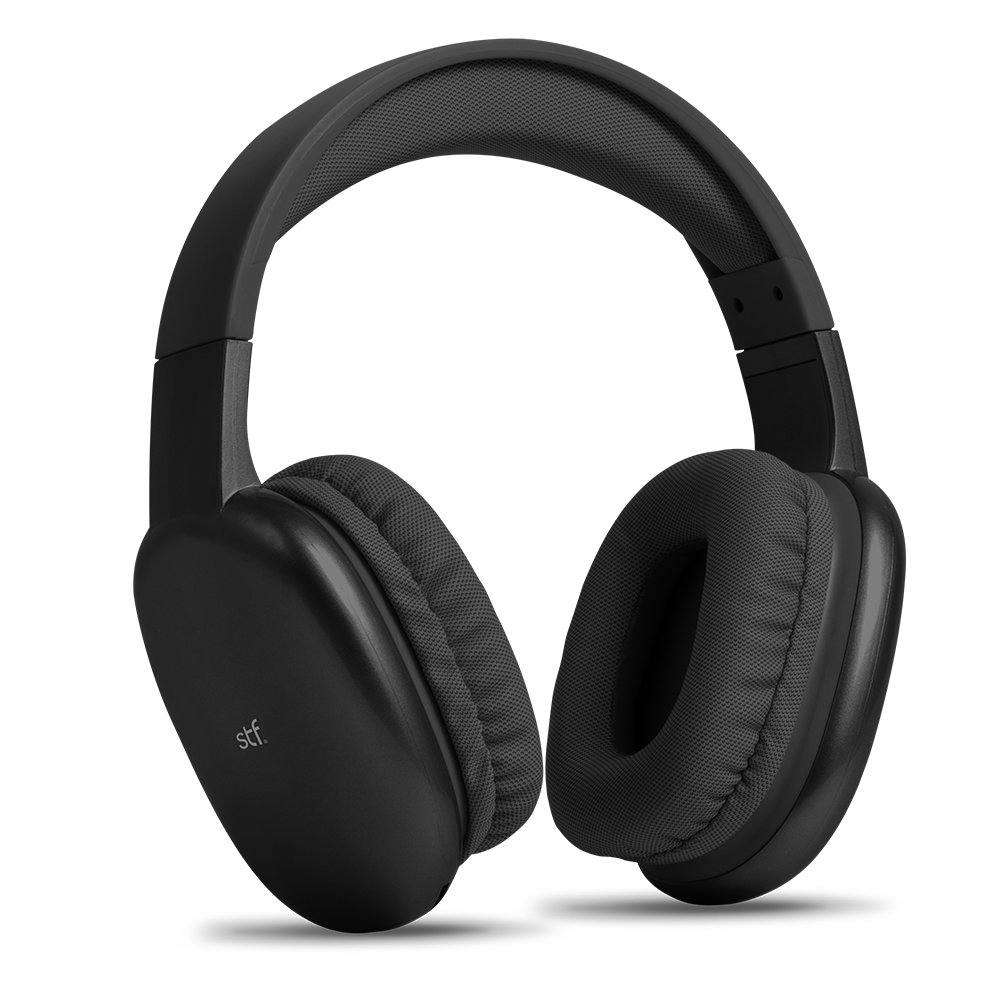 Audífonos inalámbricos Over Ear STF Aurum Color Negro.