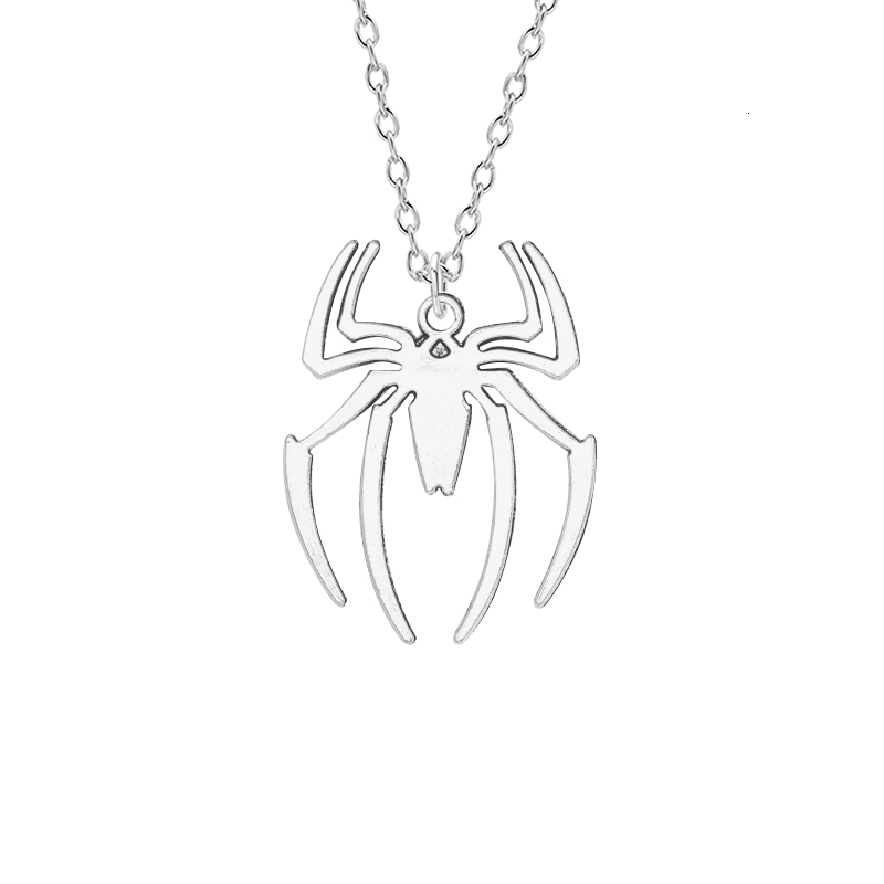 Collar De Spiderman De Acero Inoxidable
