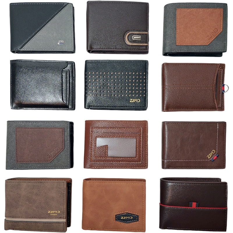 Billetera Mayoreo 10 pzas surtidas en piel Vegana de calidad