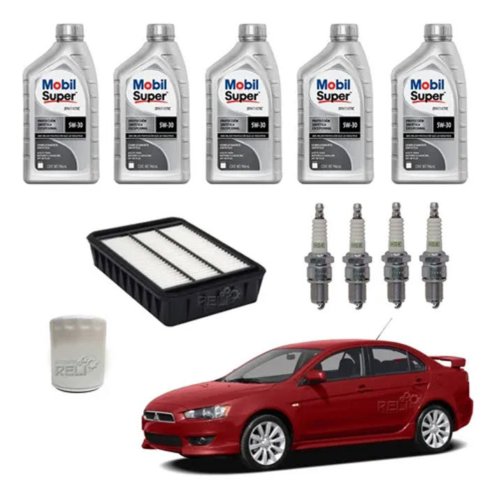 Kit Afinacion Mitsubishi Lancer 2.4 Aceite 5w30 Sintetico M