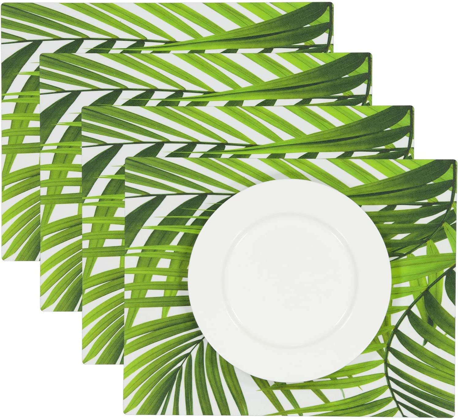 Kit 4 Piezas Mantel Individual De Plástico Rectangular Resistente Pvc ...