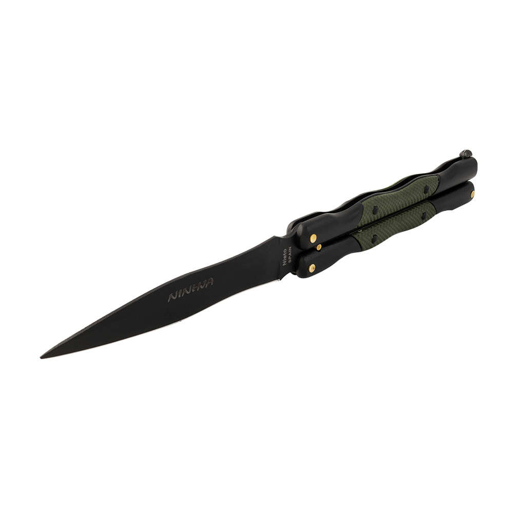 Navaja Miguel Nieto modelo Ninhja 324-N con mango de cromo duro negro