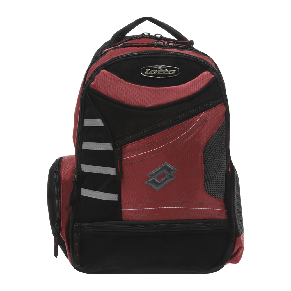 Mochila Backpack Lotto Color Negro-Rojo