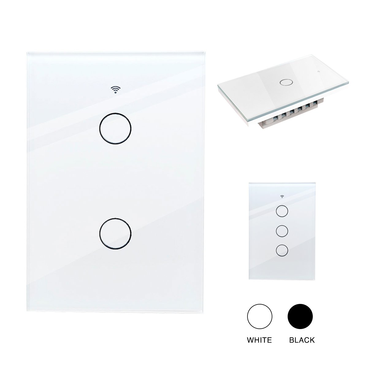 Apagador inteligente WiFi 2 vías, interruptor de luz de pared Smart ...