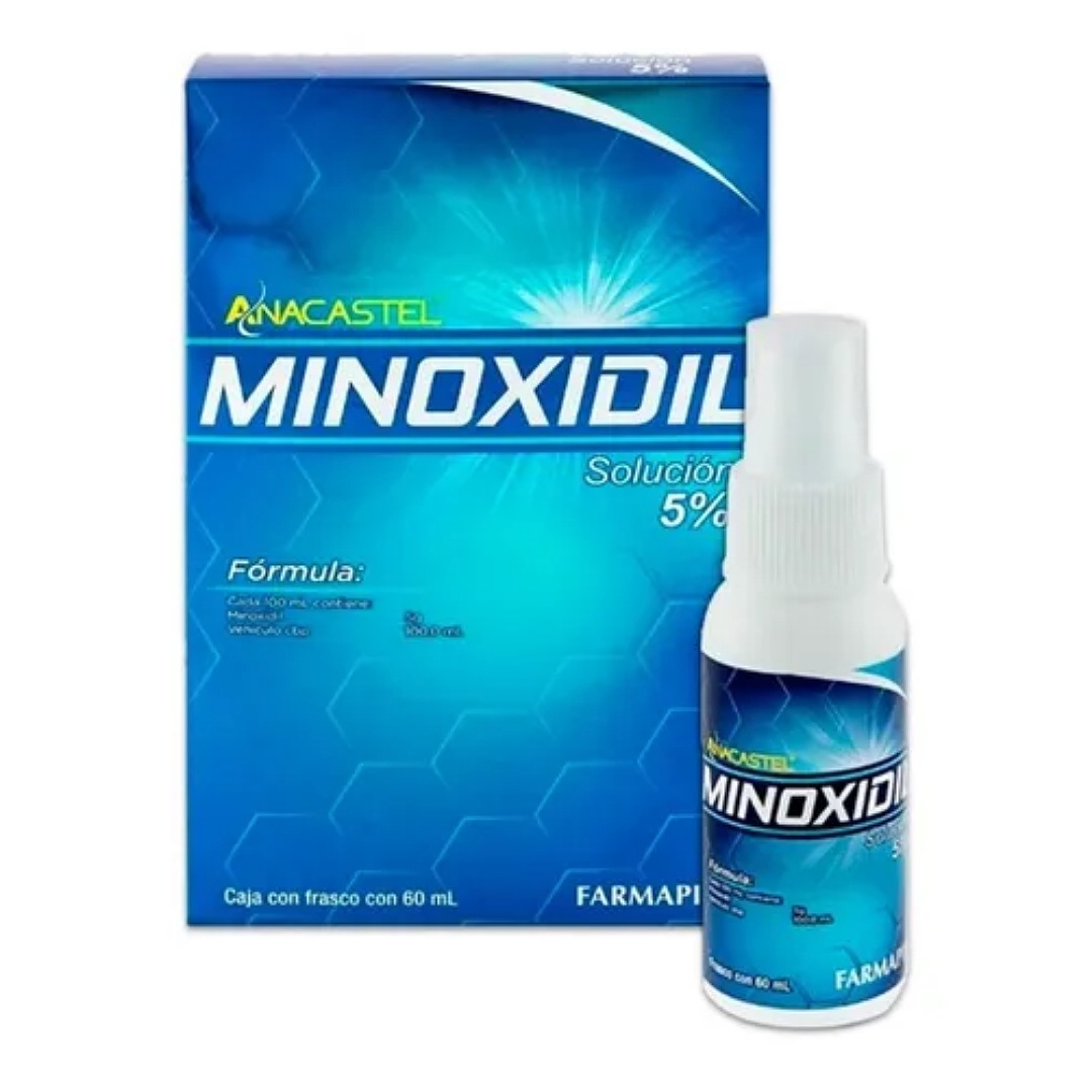 Minoxidil Al 5% Spray Para Cabello Y Barba Anacastel 60 Ml