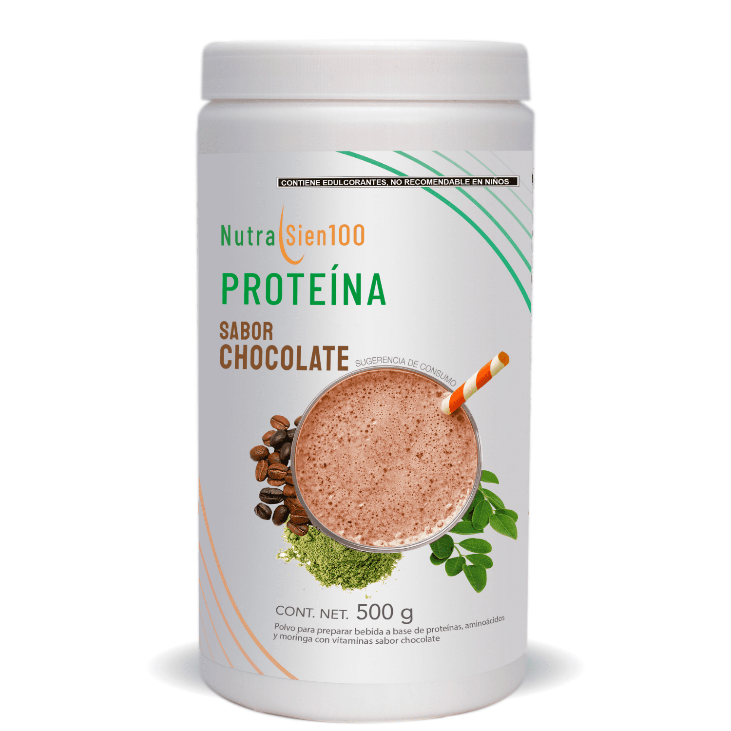 Nutrasien100 Proteína en polvo sabor Chocolate 22 g proteína por porción Keto Pre workout Sin ...