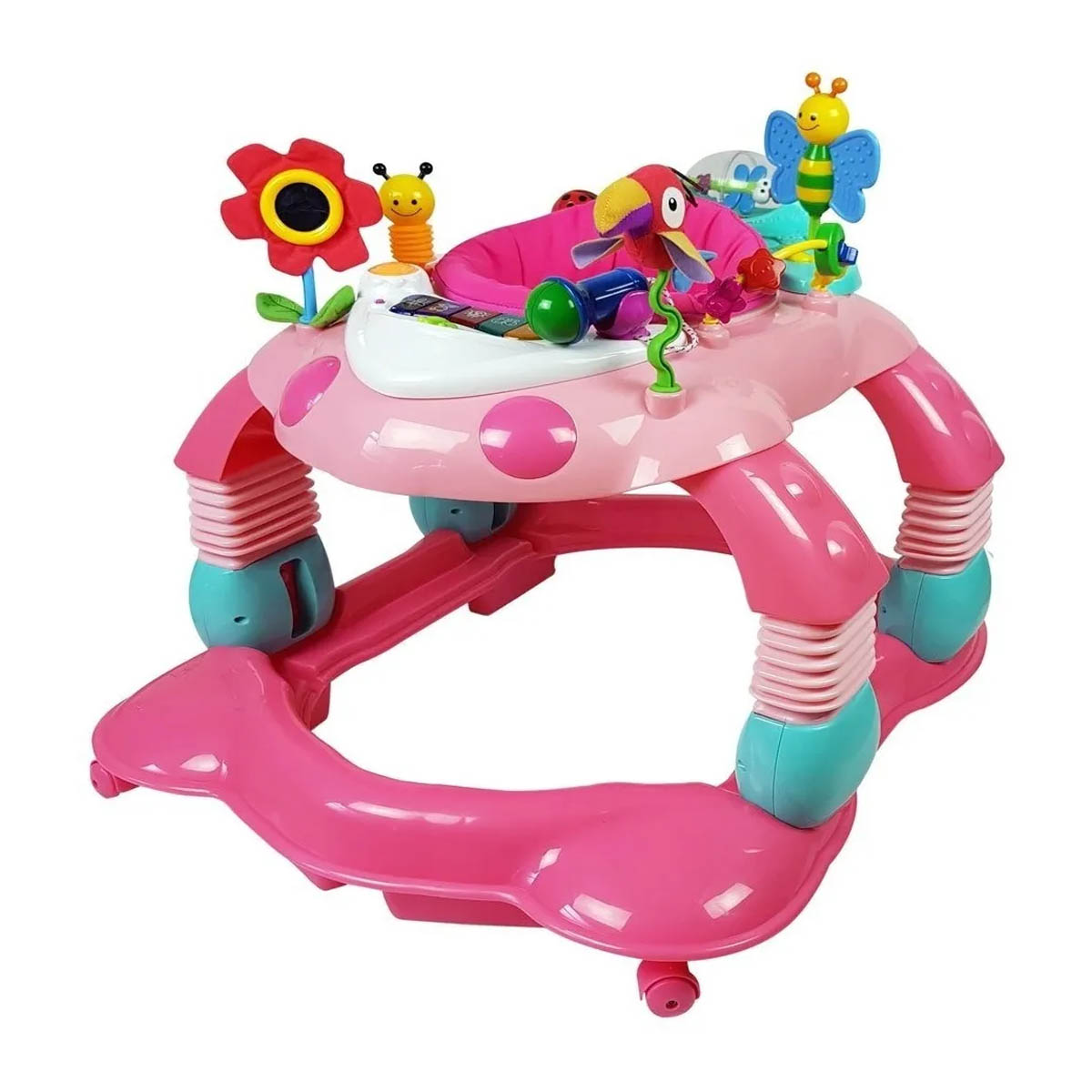 Andadera Para Bebe Prinsel Futura 3 en 1 Rosa.