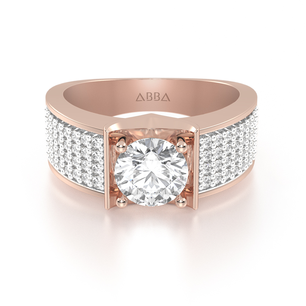 ANILLO DE COMPROMISO 14K ORO ROSA CON PIEDRA CAMILA ABBA JOYAS