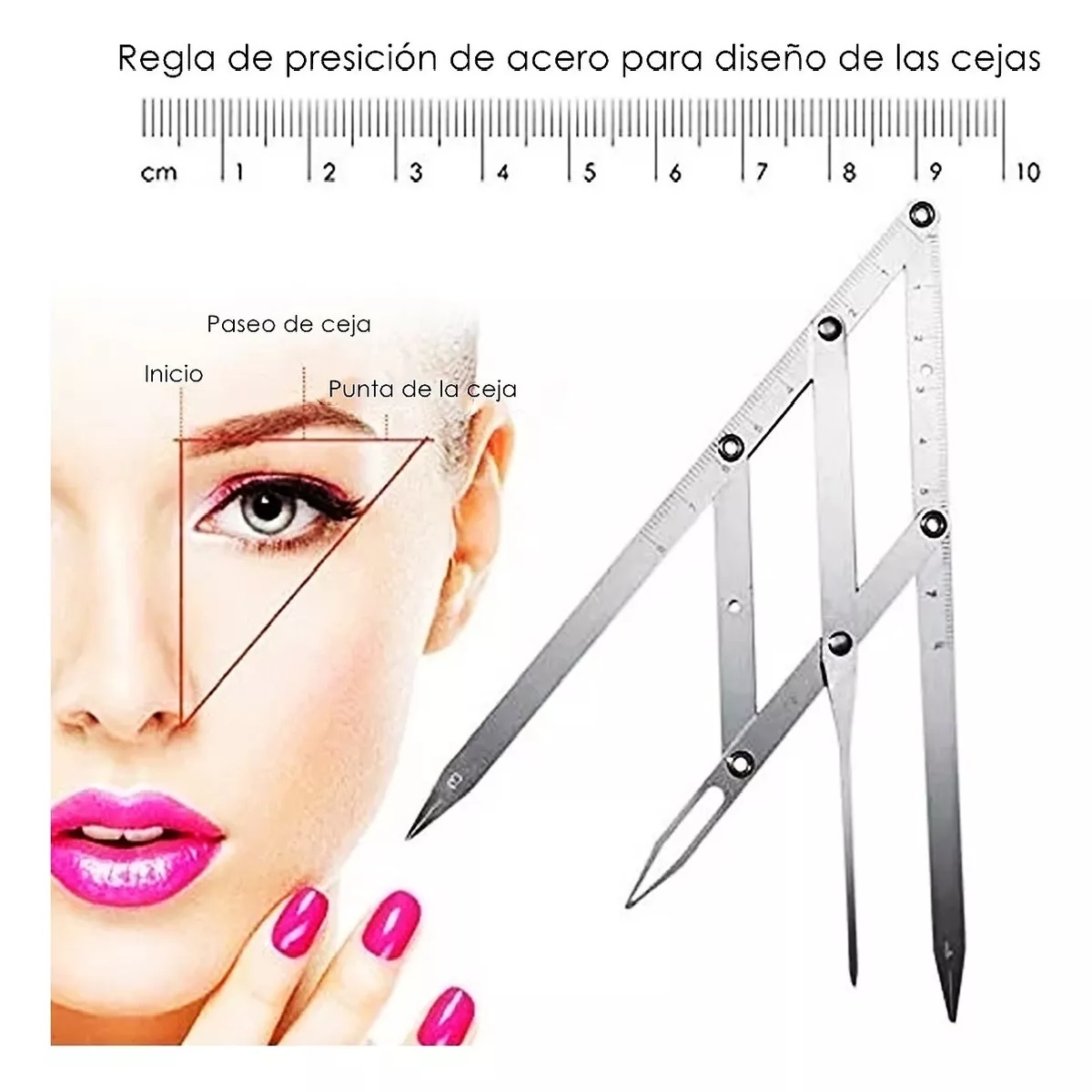 Regla Divisora Microblading Compas Diseño De Cejas Perfectas