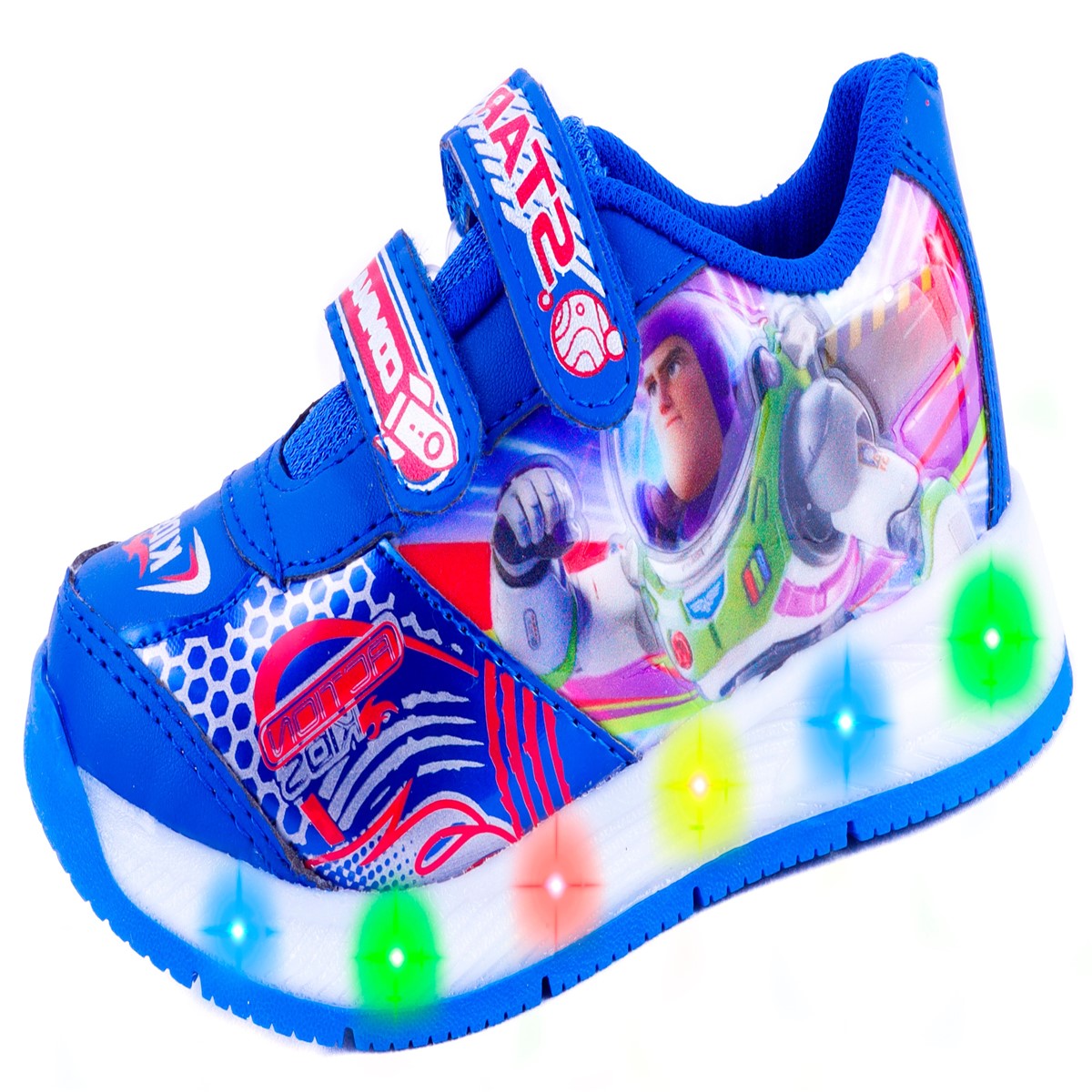 Tenis Niño Buz Layer Astronauta Luces Led Cómodo Casual Azul 773-ar.