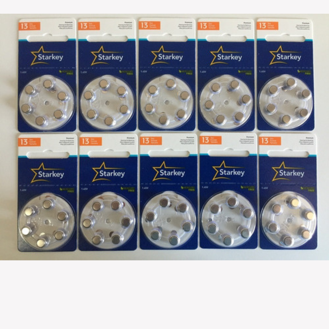 Batería Auditiva Starkey 13 Naranja con 60 unidades.