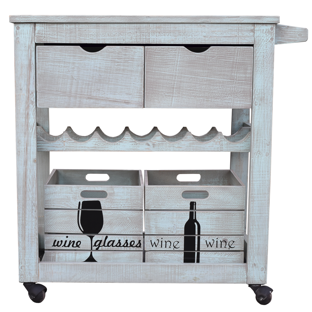 Carro de Servicio Hogare-Estilo Vintage- Incluye Dos amplios cajones ...