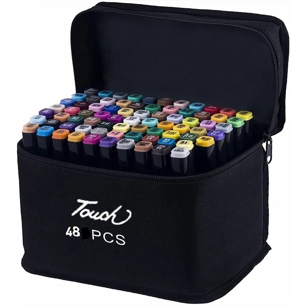 Plumones Doble Punta 48 Marcadores.