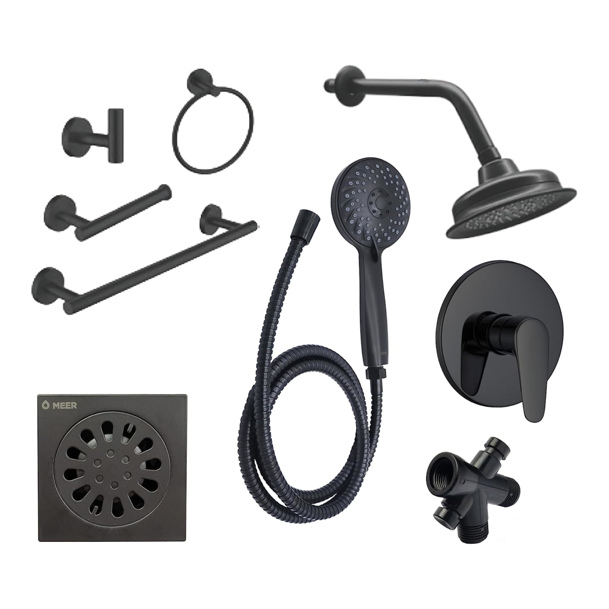 Meer Faucets by CNX - Kit Completo de Regadera y Accesorios para Baño ...