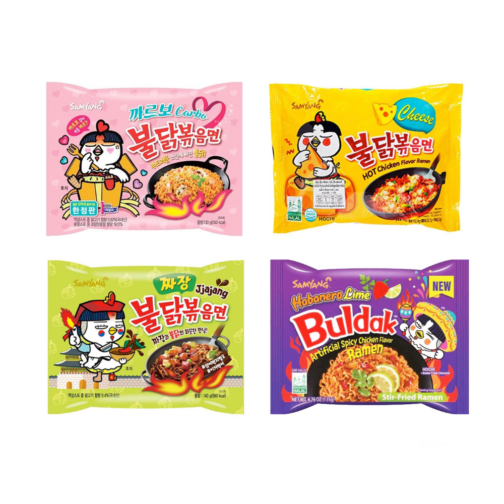 Ramen picante coreano samyang buldak 4 piezas favoritos