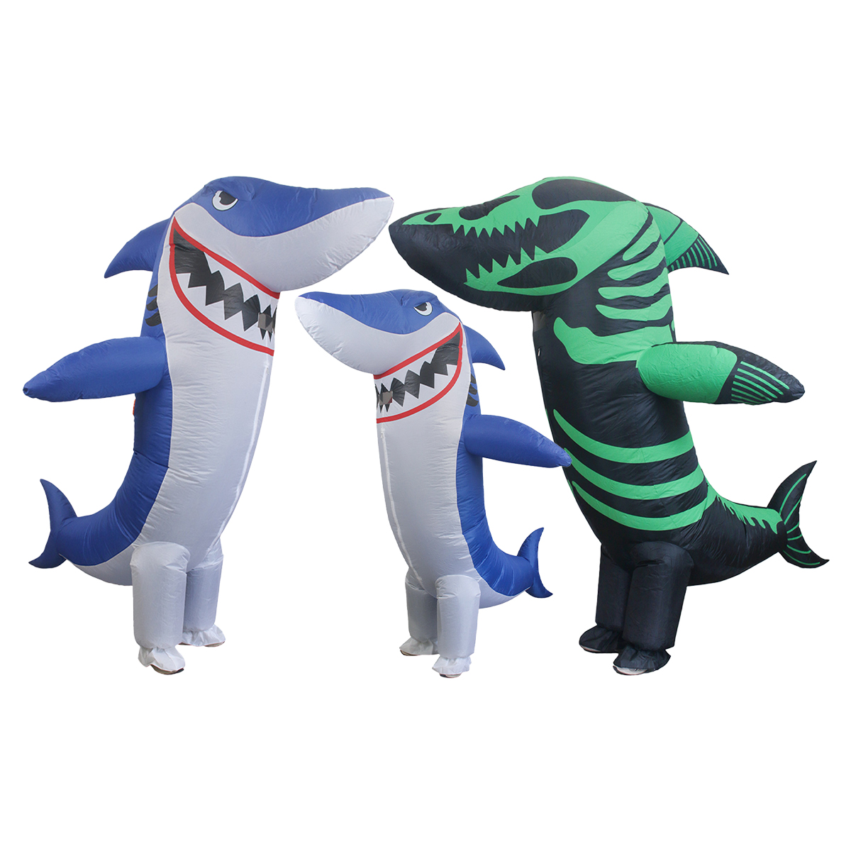 Disfraz Inflable De Halloween Shark Tiburón Premium Toda Ocasión - 2 ...
