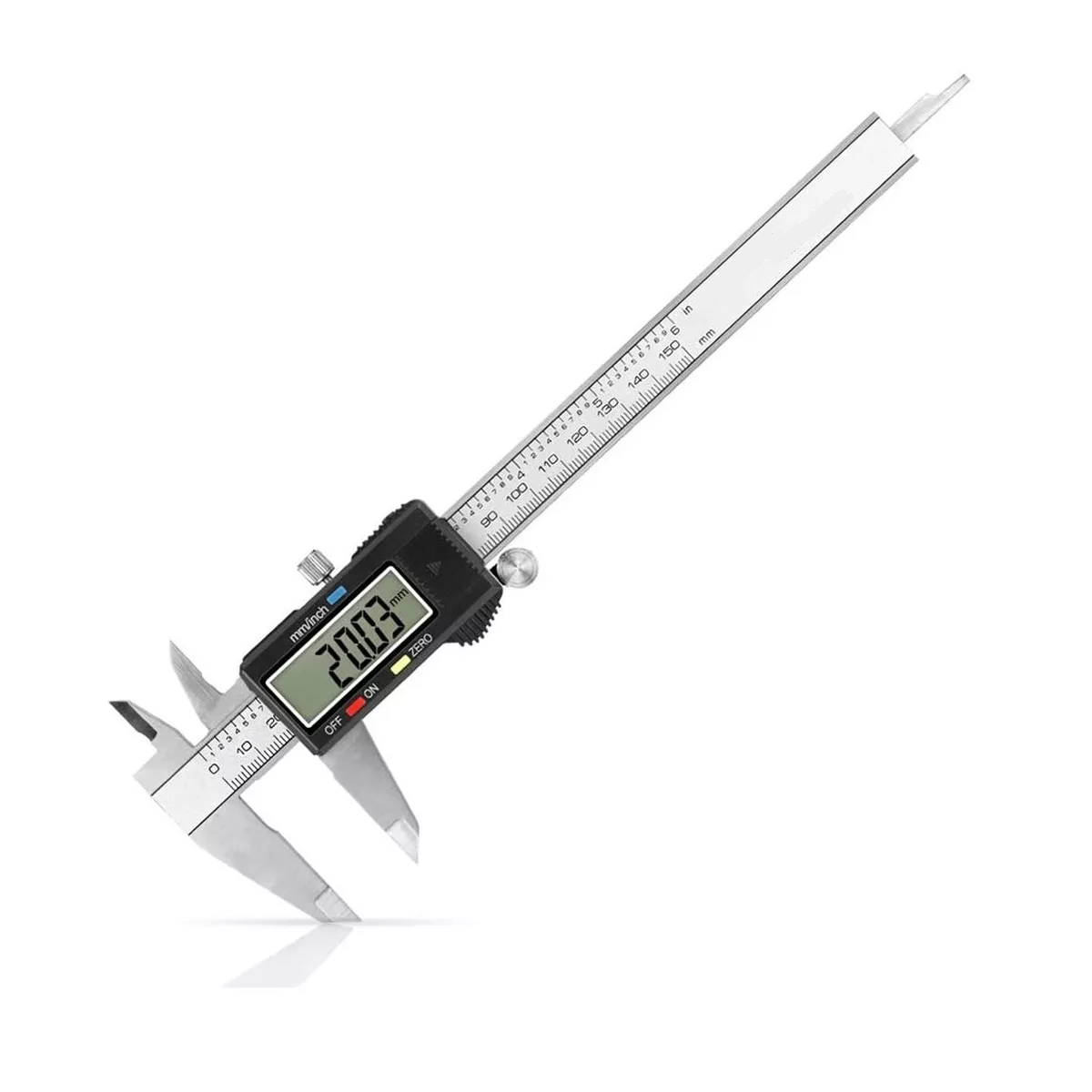 Calibrador Vernier Digital Pie De Rey 6in Precisión 0.01mm Plata