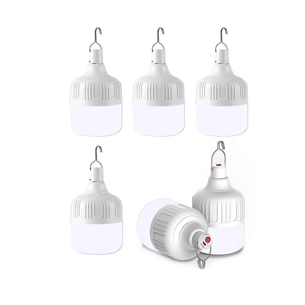 Set Focos Hogar Portatil Gancho Led Usb Recargables 40w 6piezas