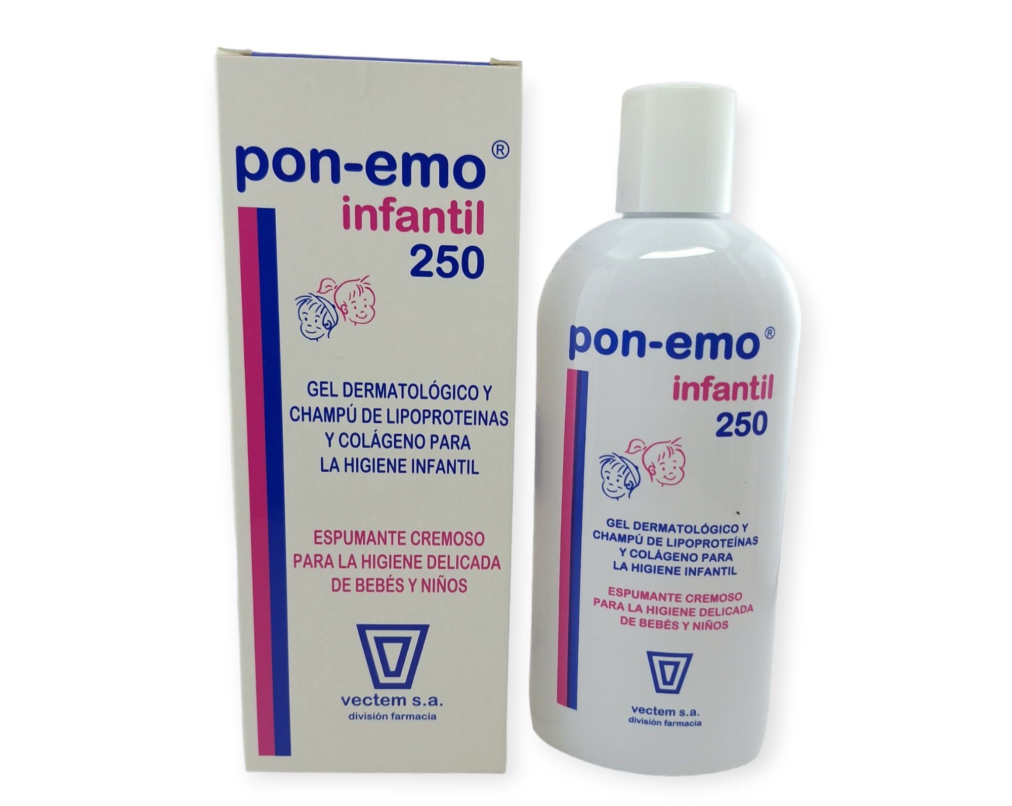 Shampoo y Gel Corporal Infantil Pon-emo Infantil 250.