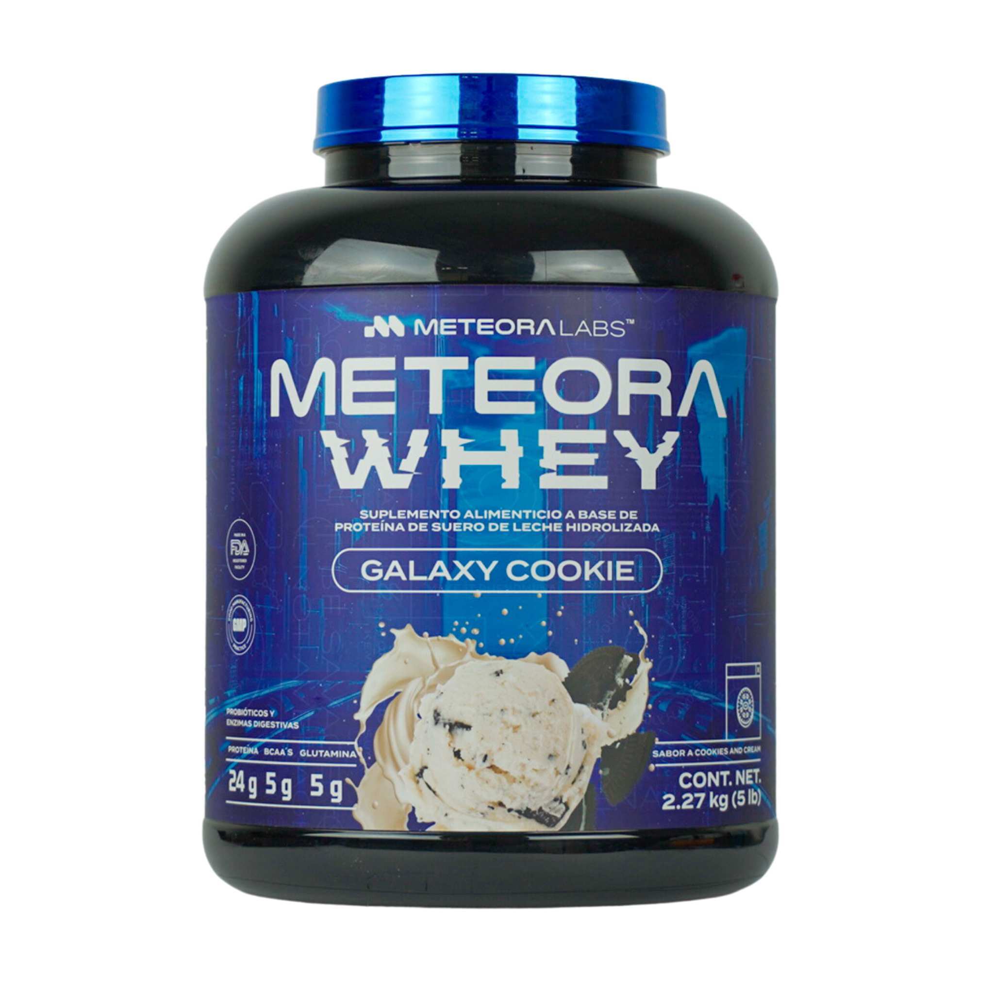 Meteora Labs, Proteína 100% Whey Hidrolizada, Cookies & Cream