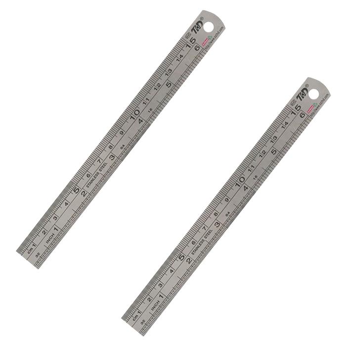 Reglas de medida chica MXRLX-002-4 2 Pzs 15cm Acero Inoxidable Gris ...