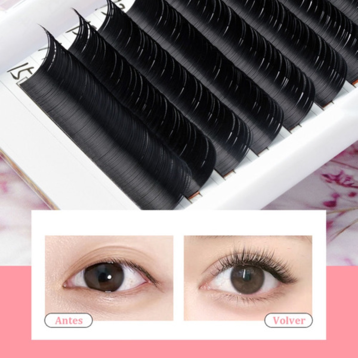 Alargador De Pestañas Extensiones Pestañas Mink Mix 16 Filas Mix 0.05D