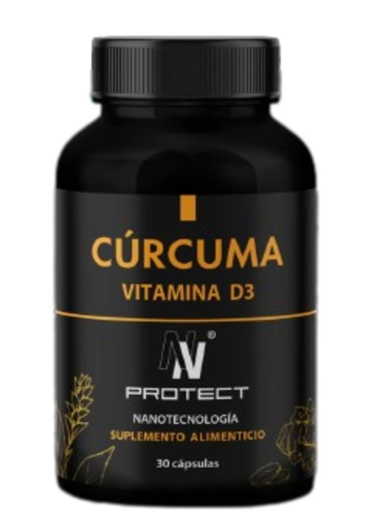 Cúrcuma Extracto con Vitamina D3 de Nanotecnológía 30 Capsulas.