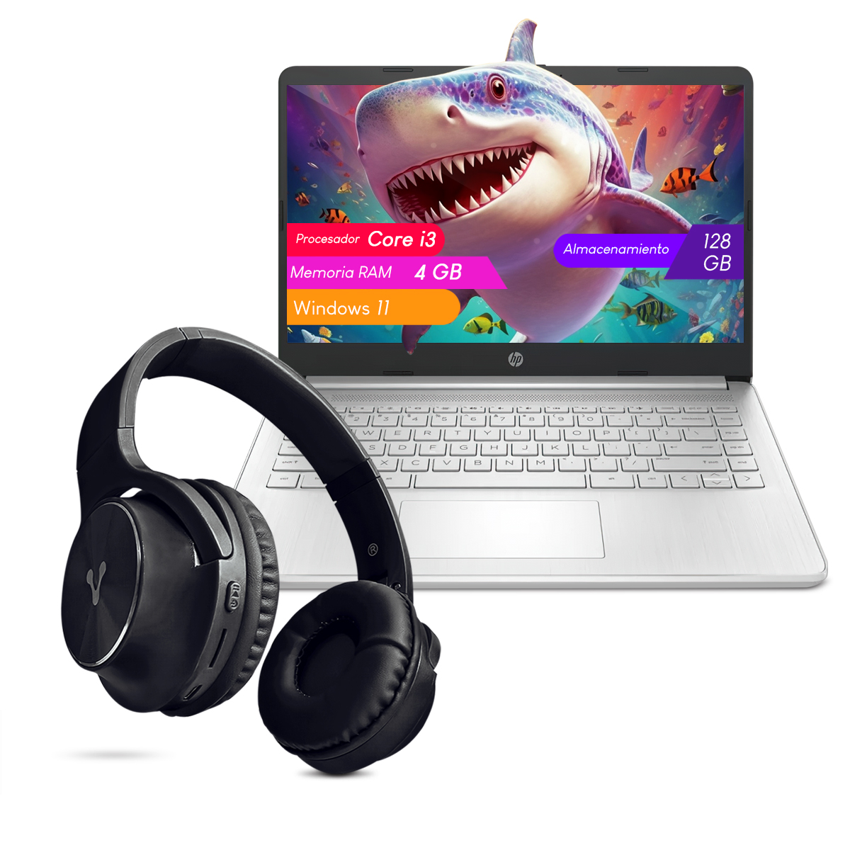 Combo Laptop HP 14-DQ0518LA Intel Celeron-N4120 4gb 128gb 14Pulg HD ...