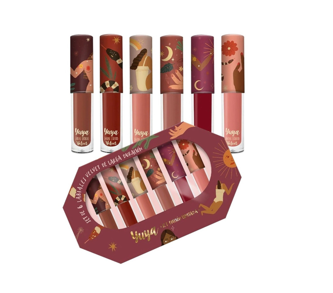 Yuya Set 6 Labiales Liquidos Velvet Edicion Limitada