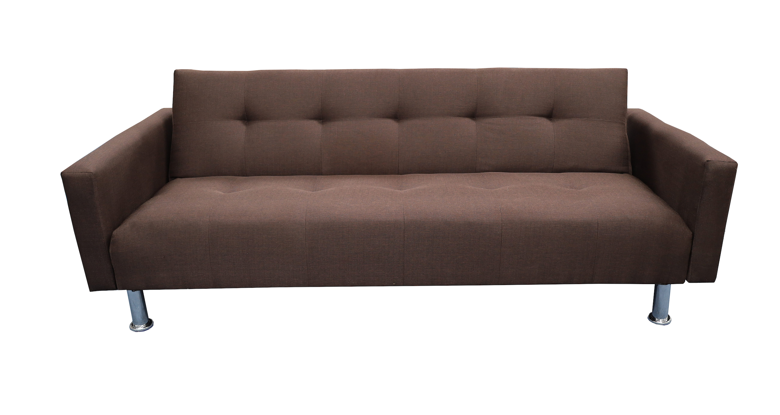 Sofá Cama Reclinable Paris Lino Chocolate, Brazos separados, Futon 3 ...