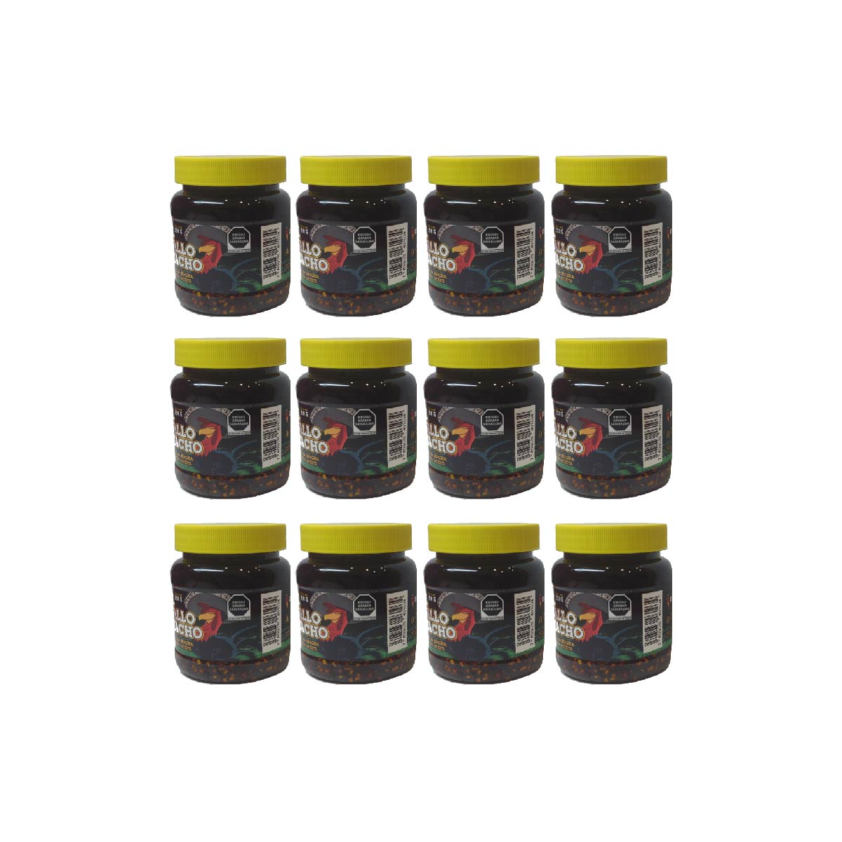 El Gallo Macho Docepack Salsa Macha con aceite 250grs