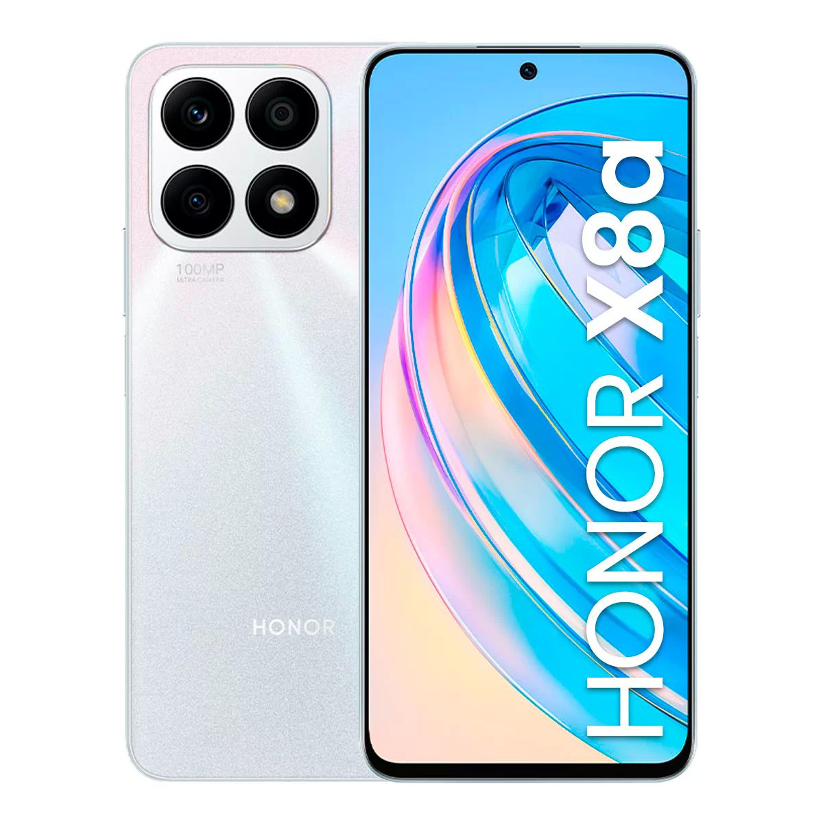 Celular Honor X8a 128GB 8GB RAM Camara de 100 MPX Color Plata