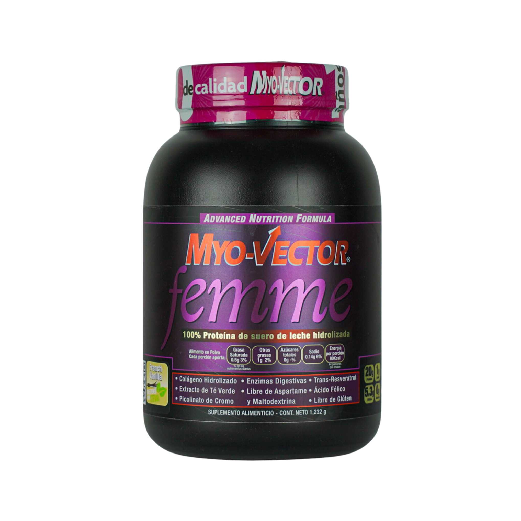 Myo Vector Femme, French vainilla, 100% Proteína de suero de leche ...