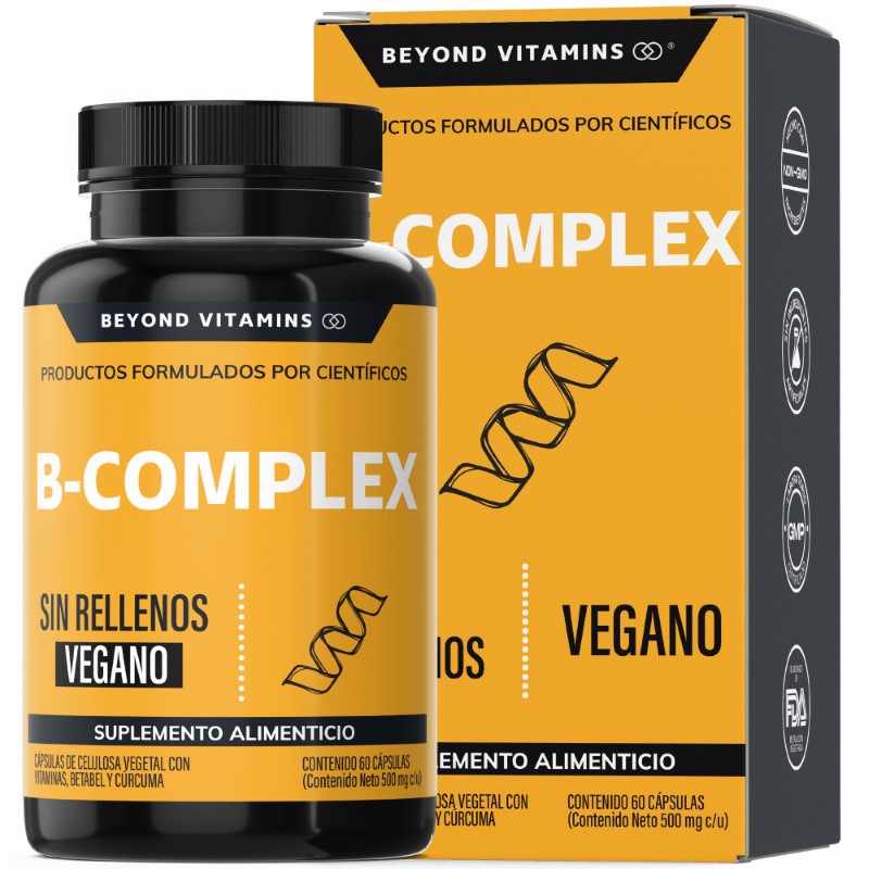 Suplemento Alimenticio Beyond Vitamins Vitaminas Complejo B 60 cápsulas