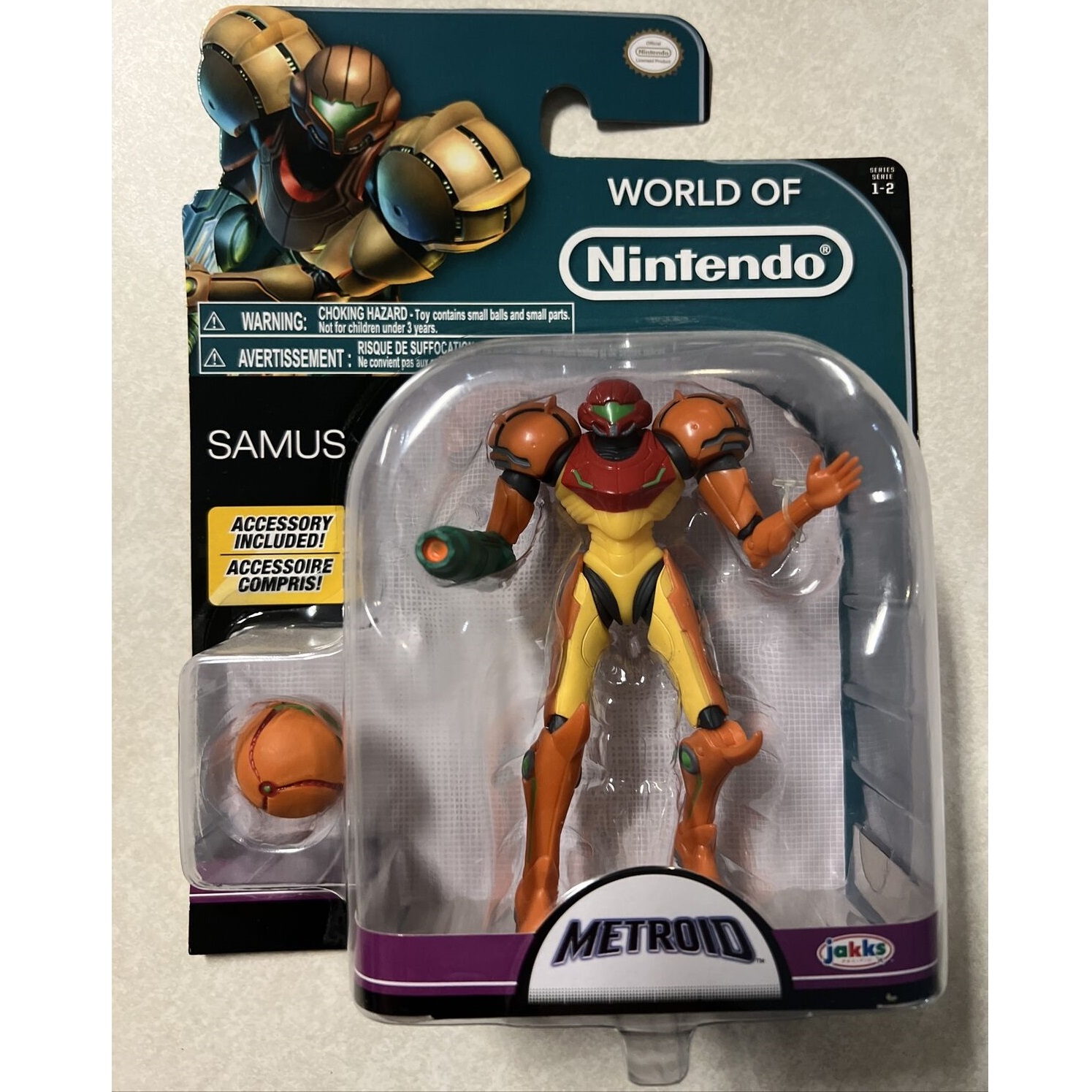 SAMUS Metroid World Nintendo 2014 4" Jakks Pacific nuevo Descontinuado