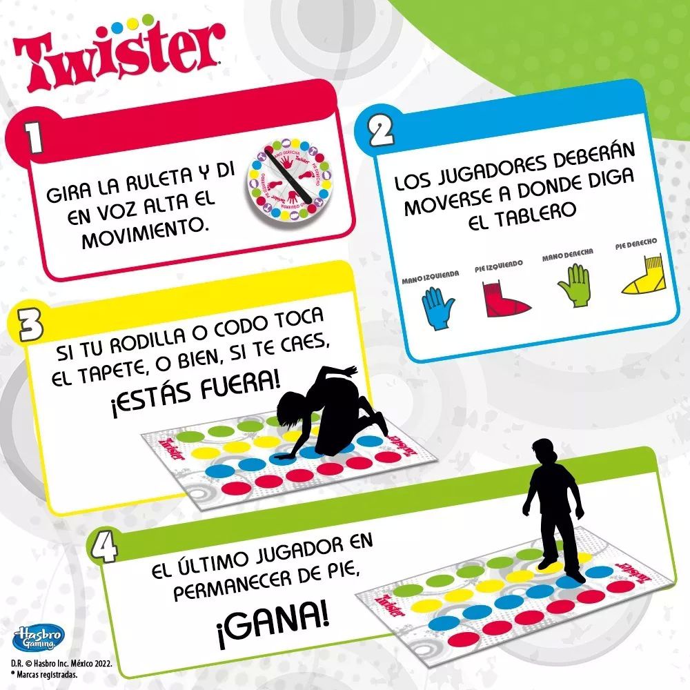 Juego De Mesa Twister Hasbro Gaming +6 Años