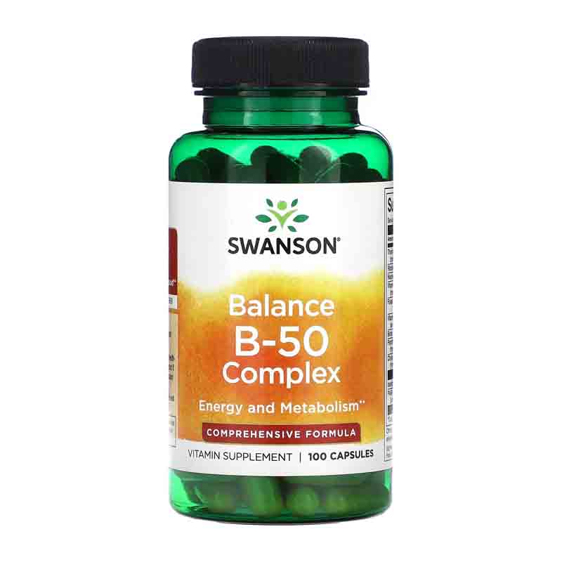 Balance B-50 Swanson 100 capsulas Complejo B Metabolismo Energia sabor ...