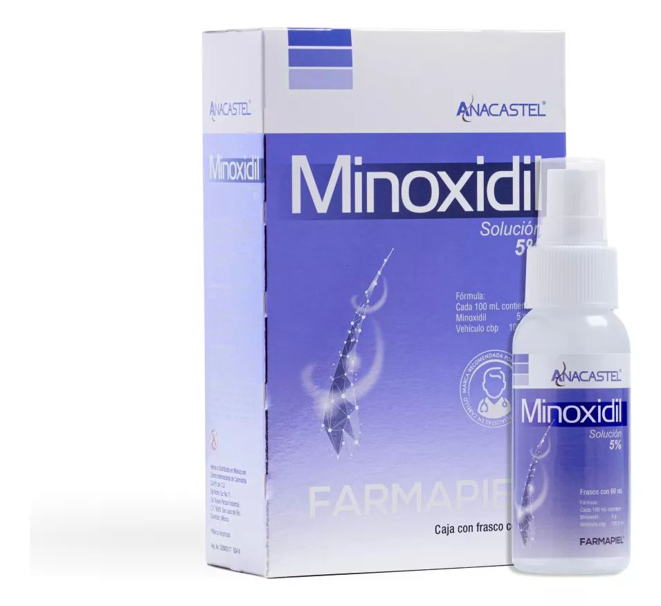 Spray Anacastel Minoxidil 5 POR CIENTO Solución Cabello Y Barba 60 Ml